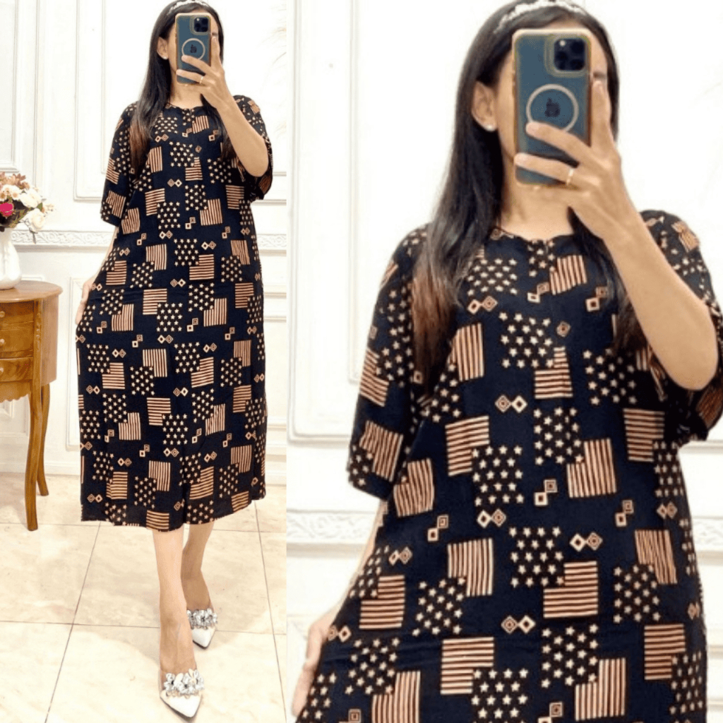 Jual Daster Jumbo Ibu Hamil Busui Rayon Resleting Depan | Shopee Indonesia