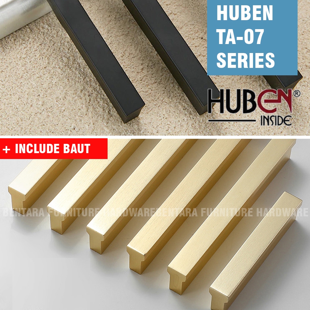 Jual HUBEN TA-07 192MM TARIKAN LACI ALUMINIUM 96 128 160 192 BLACK GOLD ...