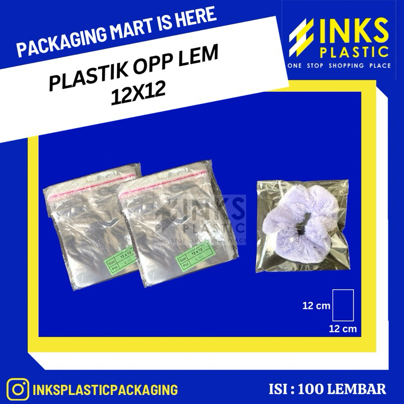 Jual PLASTIK OPP LEM SEAL 12x12 (100 LEMBAR) | Shopee Indonesia