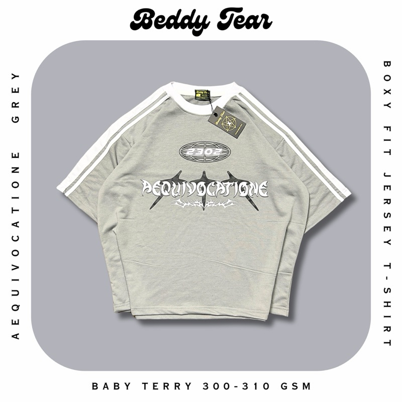 Jual BEDDYTEAR V3 Aequivocatione Grey - Boxy Fit T-Shirt Unisex Jersey ...