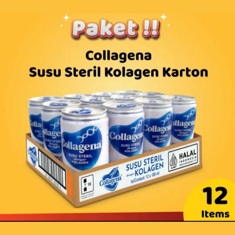 Jual Collagena Susu Steril dengan Kolagen 189 ml x 12 [1KTN] ED 2025 ...