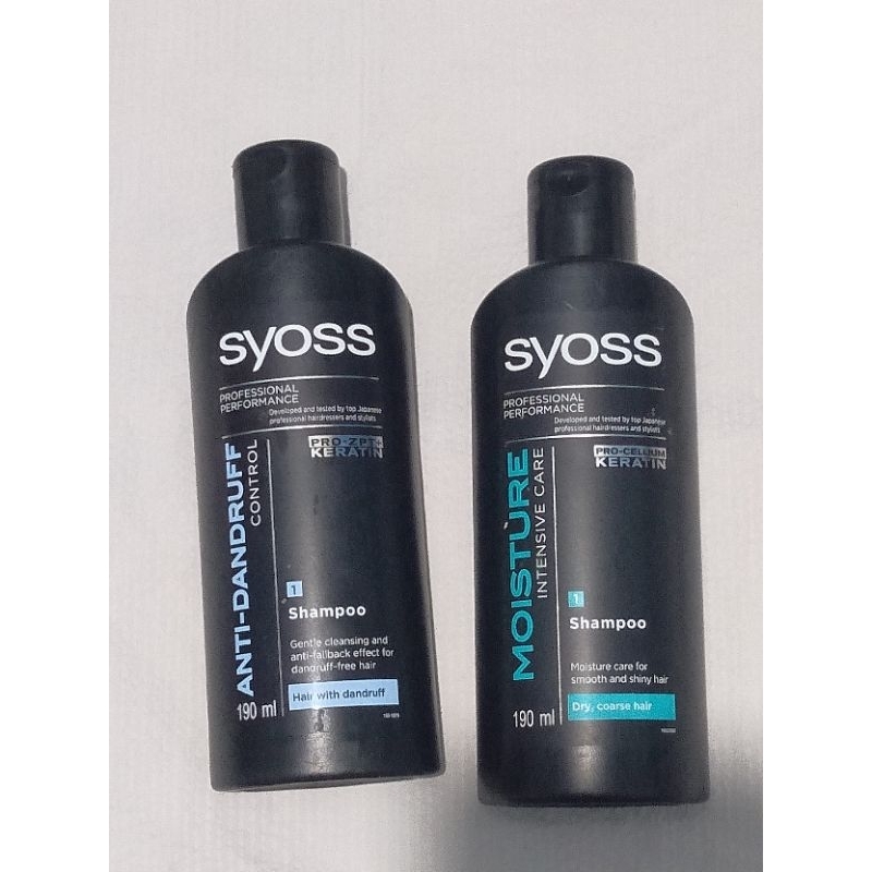 Jual promo paket 2 botol shampo syoss moisture dan anti ketombe 190 ml ...