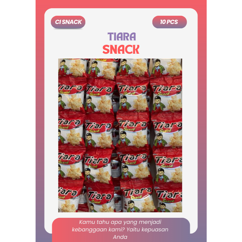 Jual Tiara Snack Jadul 1 Renceng Isi 10 Pcs - jajan pasar | Shopee ...