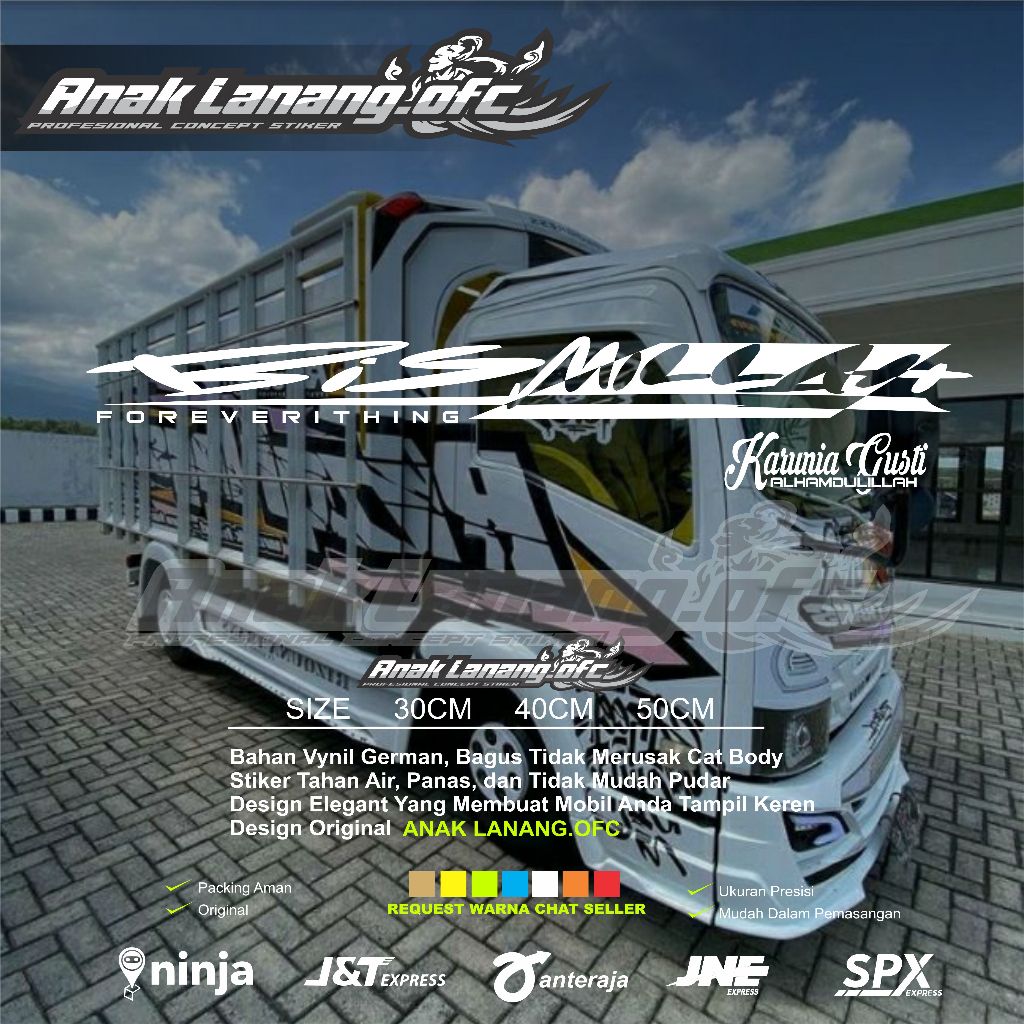 Jual Stiker kaca truk pickup bismillah karunia gusti cutting stiker ... Jual Stiker kaca truk pickup bismillah karunia gusti cutting stiker ...