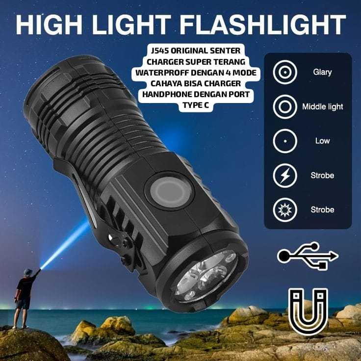 Jual J545 SENTER LED CAS TYPE C TIPE MAGNET MINI SUPER TERANG LAMPU ...