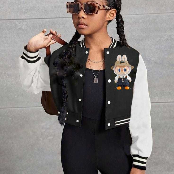 Jual Baseball Crop top Varsity Labubu, Baseball Crop Anak Perempuan ...