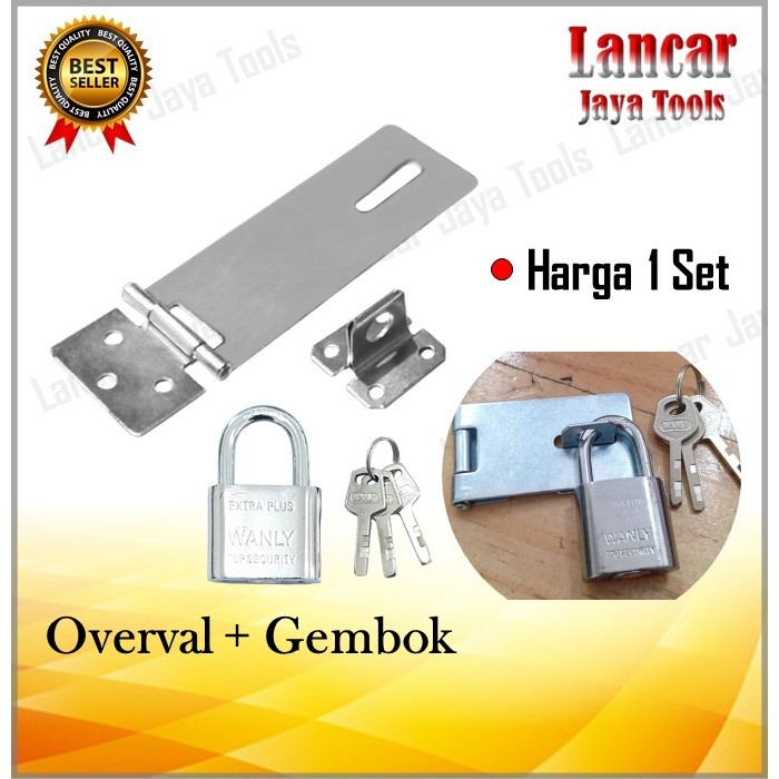 Jual Overval Plat / Cantolan Gembok Tebal Galvanis / Kunci Overpal ...