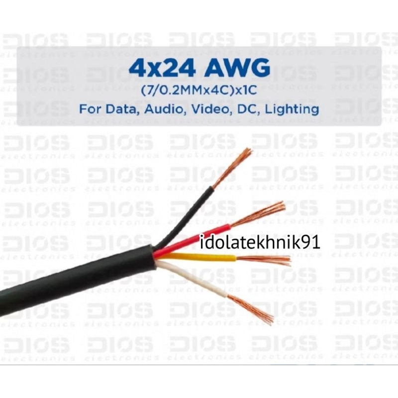 Jual Kabel awg 24 isi 4jalur jual per meter minimal order 4 meter | Shopee Indonesia