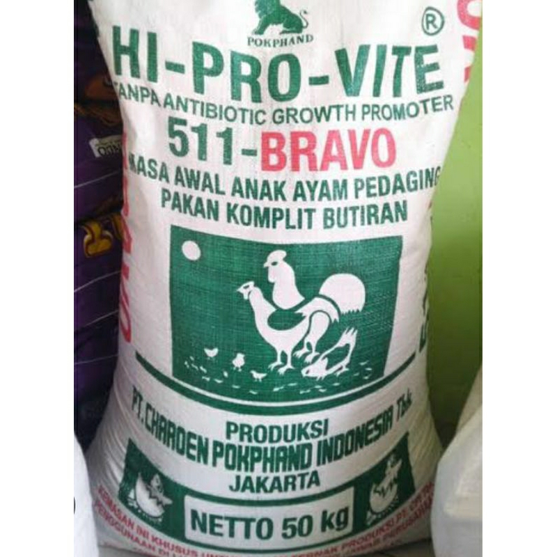 Jual Pakan Ayam 511 Bravo Masa Awal Pedaging Repacking 20Kg | Shopee ...