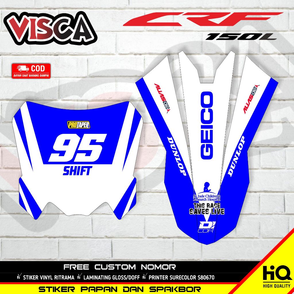 Jual Sticker Papan dan Spakbor CRF Stiker Papan Dan Spakbor CRF Free ...