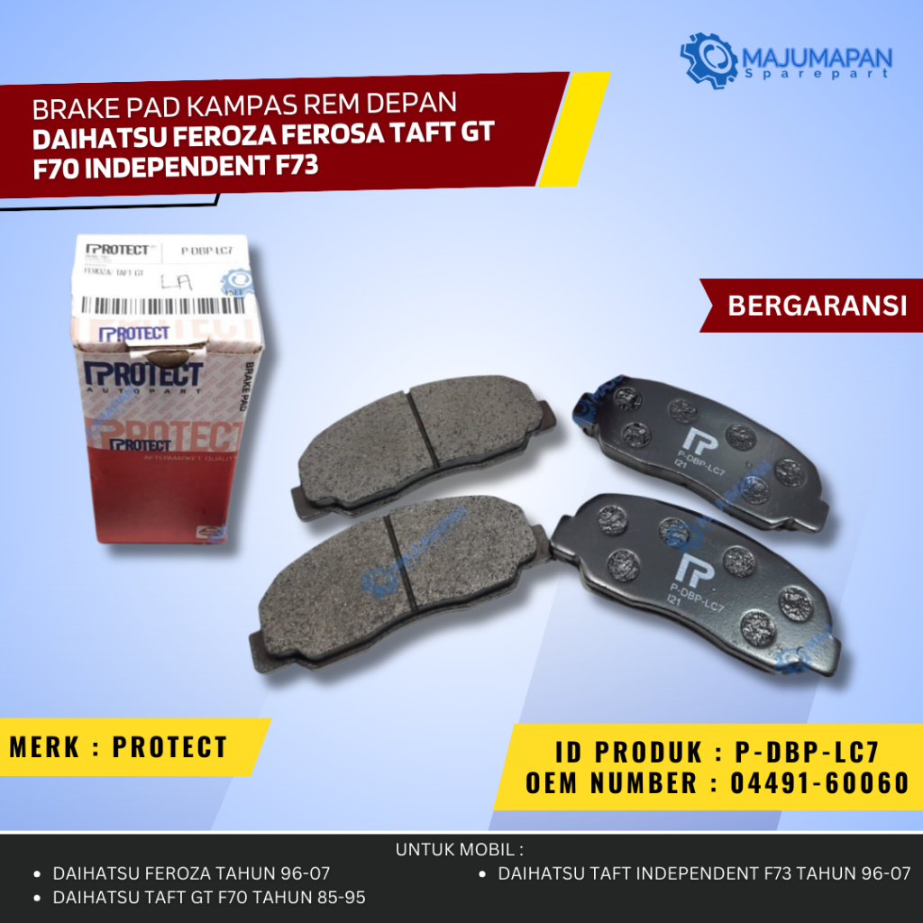 Jual BRAKE PAD KAMPAS REM DEPAN DAIHATSU FEROZA FEROSA TAFT GT F70 ...