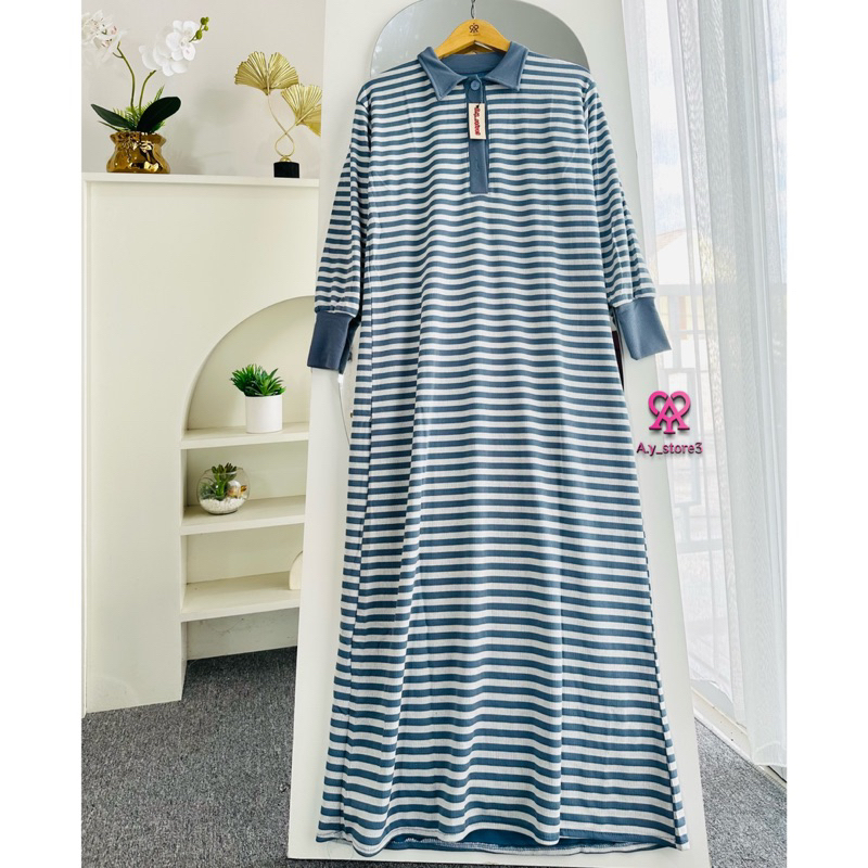 Jual LINDA GAMIS HOMEDRESS SALUR KNIT PREIUM | Shopee Indonesia