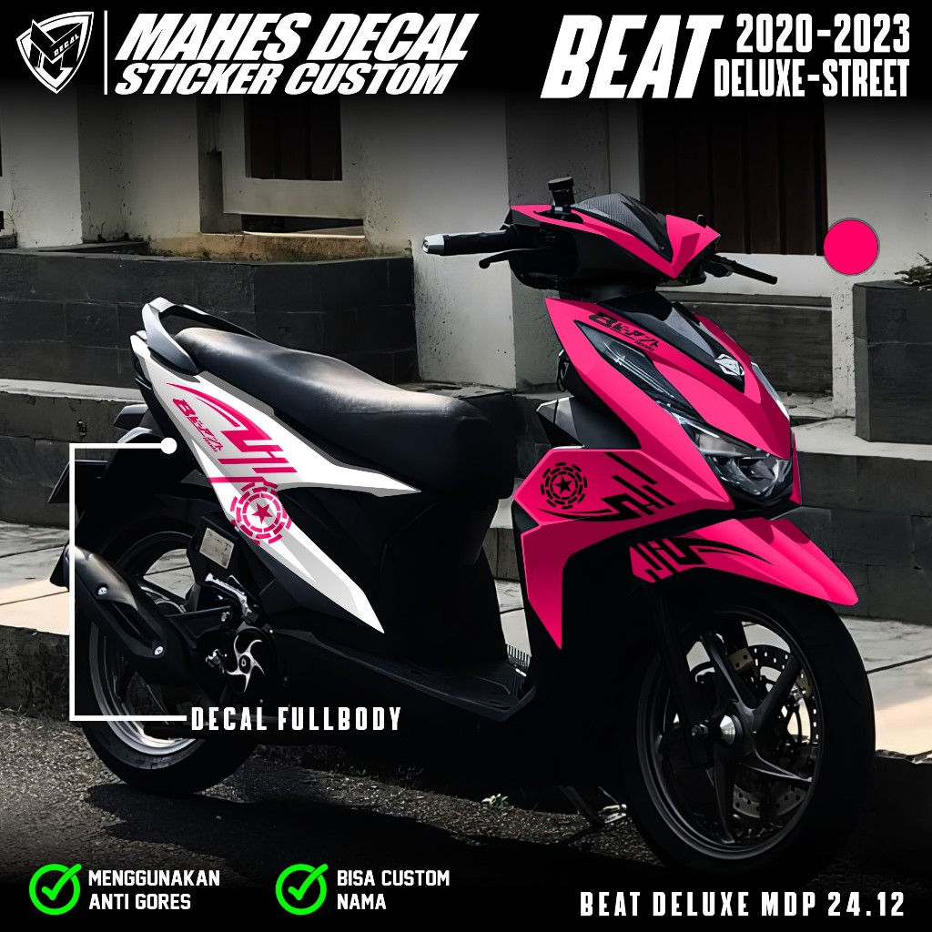 Jual Decal Sticker Variasi Modifikasi Beat DELUXE CBS STREET 2020 2021 ...