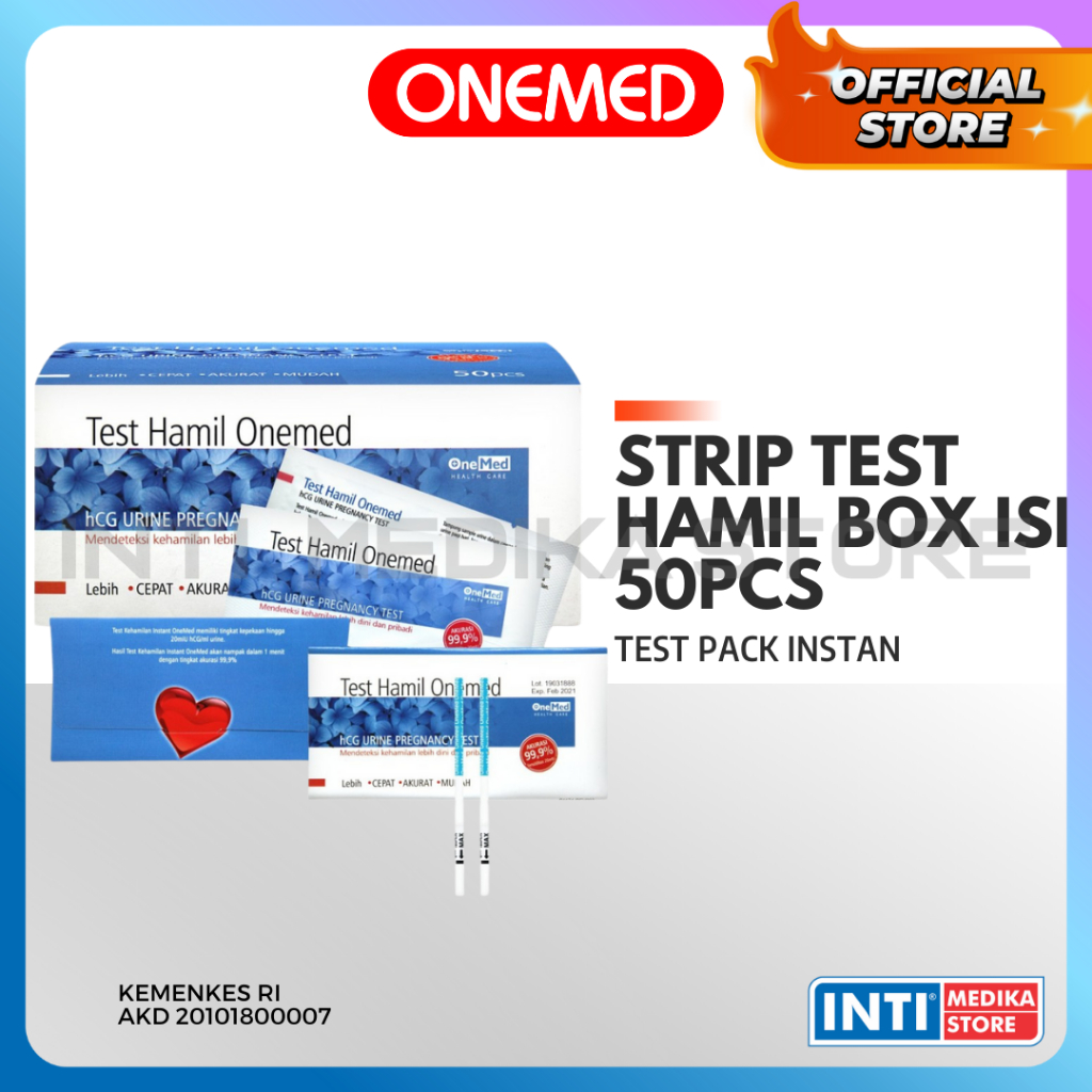 Jual ONEMED - Strip Alat Tes Hamil Instant Isi 50 Pcs | HCG URINE ...