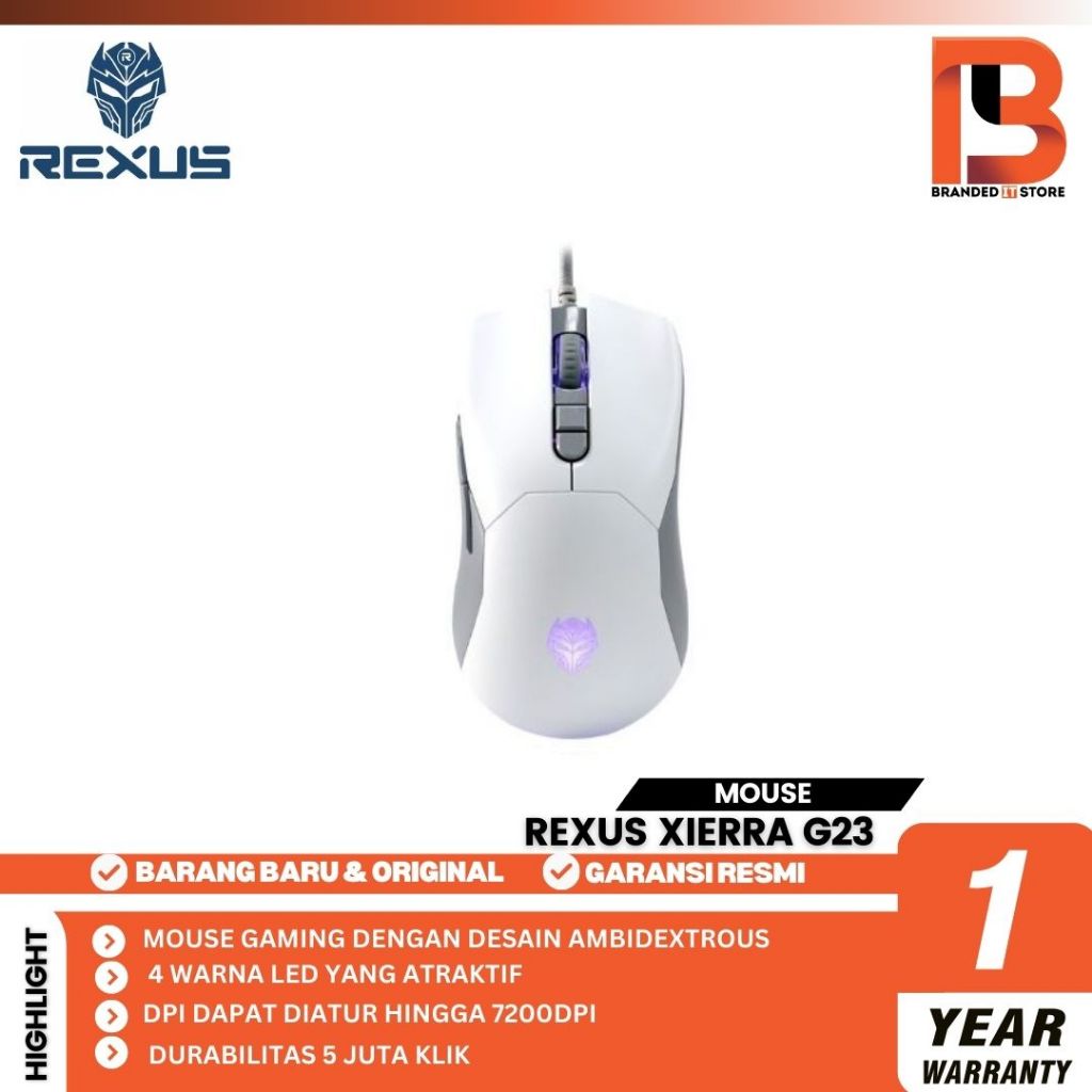 Jual REXUS XIERRA G23 Gaming Mouse | Shopee Indonesia
