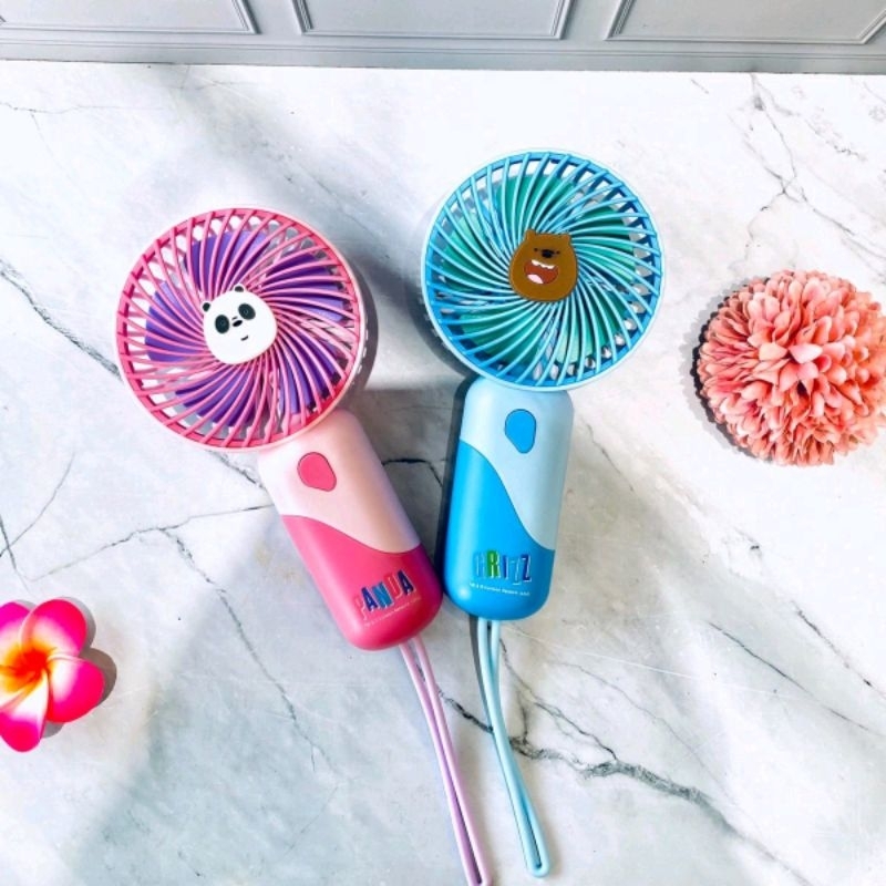 Jual Miniso Handheld Fan We Bare Bears Ventilateur Portatif / Kipas ...