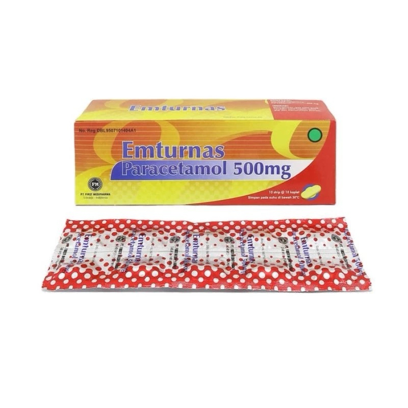 Jual EMTURNAS PARACETAMOL 500MG TABLET BOX ISI 10 STRIP per box ...