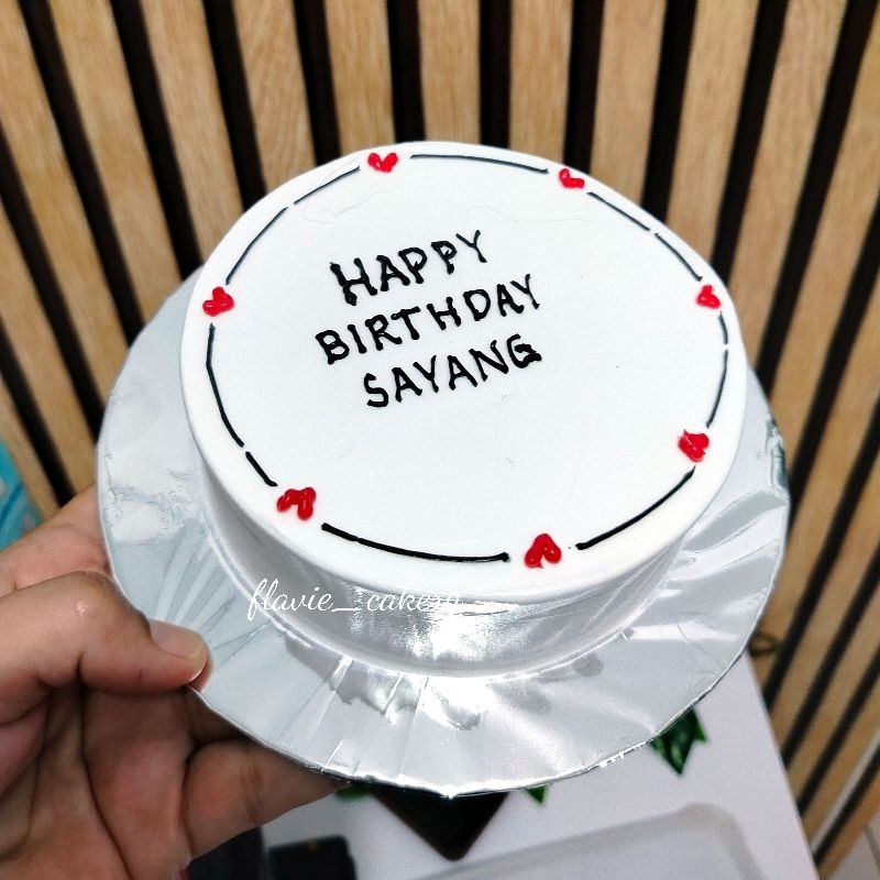 Jual Cake ulang tahun simple 14cm | Shopee Indonesia
