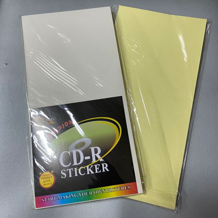 Jual Sticker CD VCD DVD Disk Label Stiker HVS 1 Pack isi 100 Pcs ...