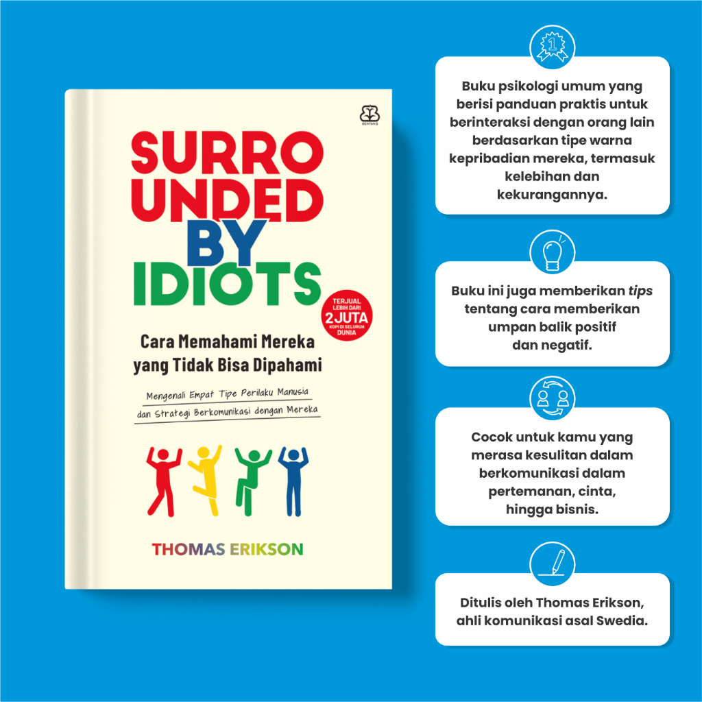Jual [Mizan Medan] Buku Surrounded By Idiots - Thomas Erikson | Shopee Indonesia