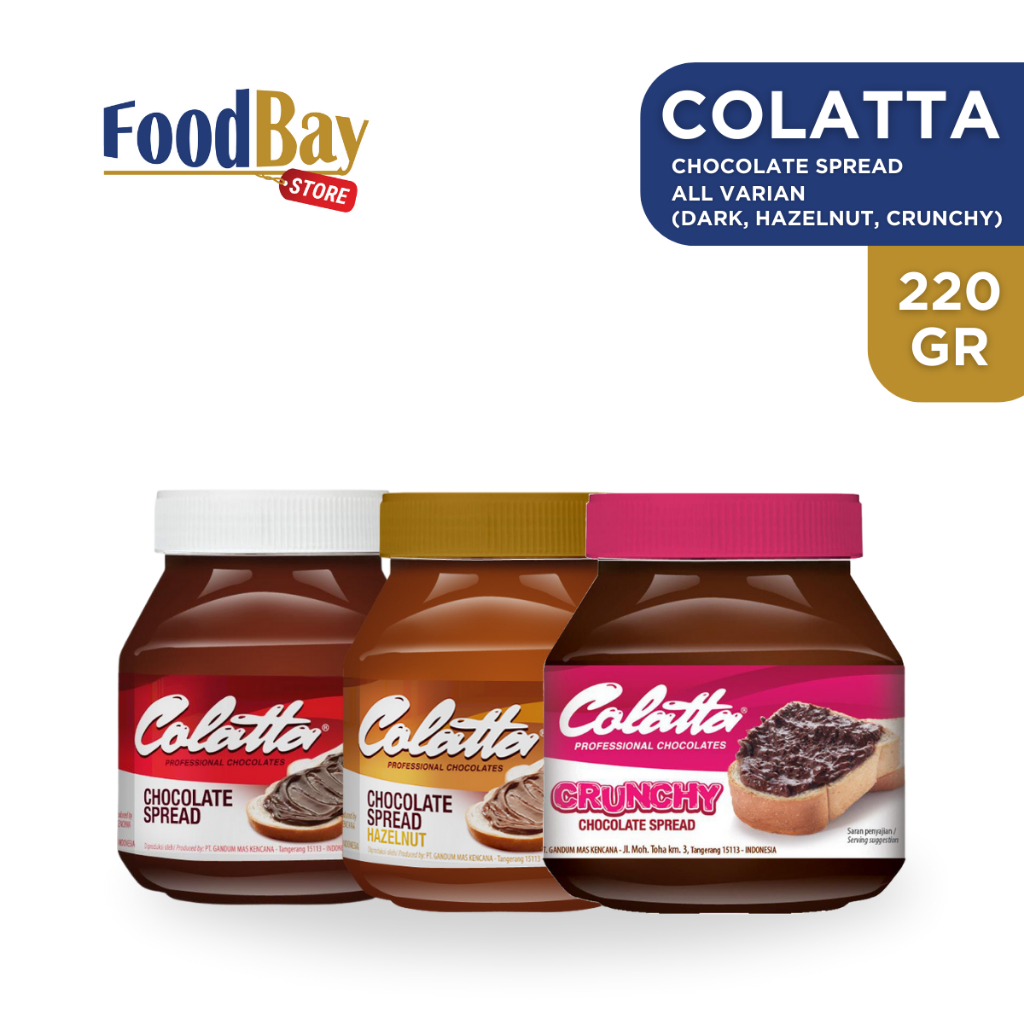 Jual COLATTA Chocolate Spread ALL VARIANT 220 Gr (Dark, Hazelnut ...