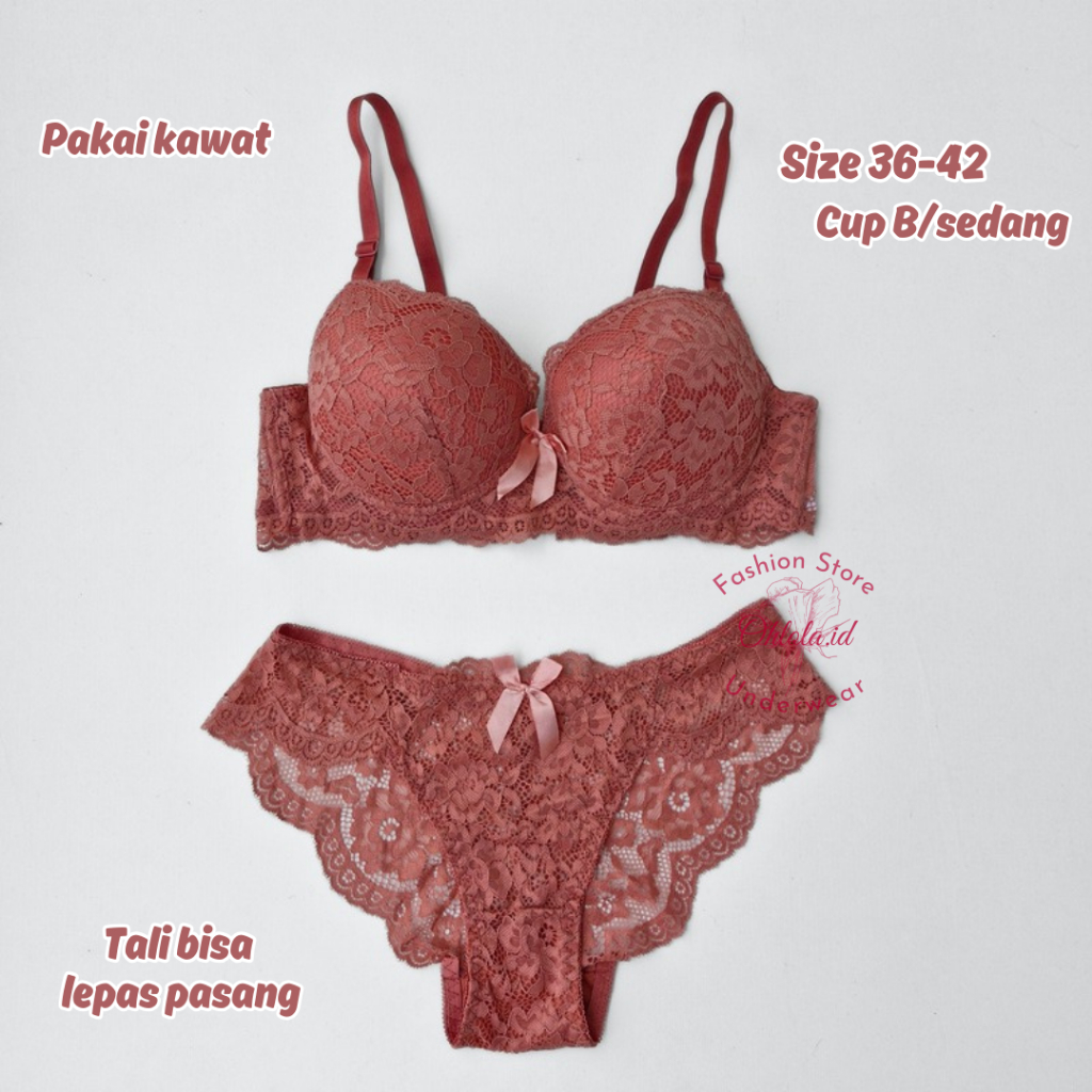Jual Set Bh Dan Celana Seksi Premium Busa Tebal Setelan Bra Wanita | Shopee Indonesia