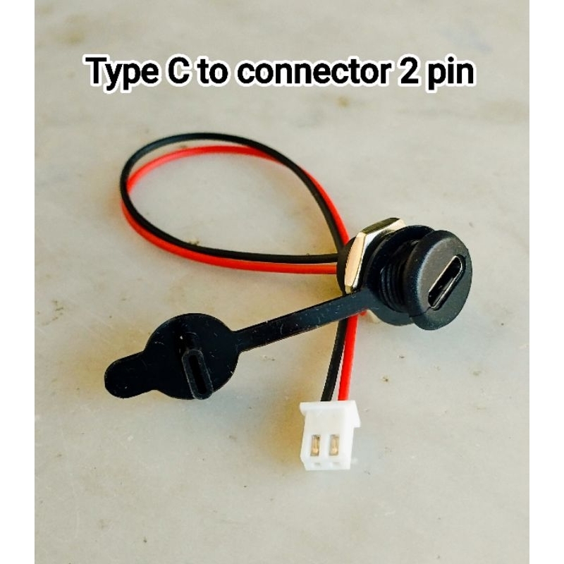 Jual SOCKET TYPE C Connector 2 pin | socket type C to konektor 2 pin ...
