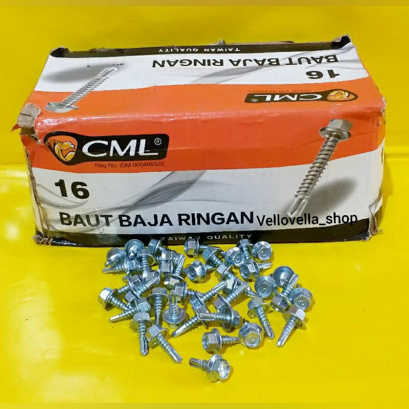 Jual (per 1 biji) baut rangka baja ringan 10x16 / baut taso / baut ...