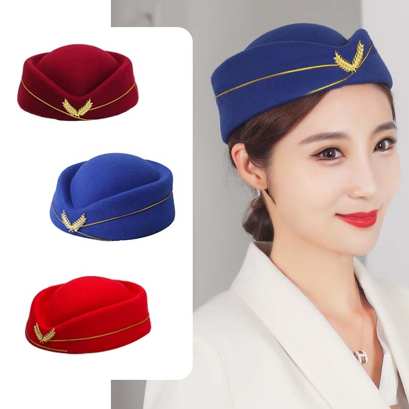 Jual Topi Pramugari Merah/Biru Topi Pramugari Emirates Topi Seragam ...