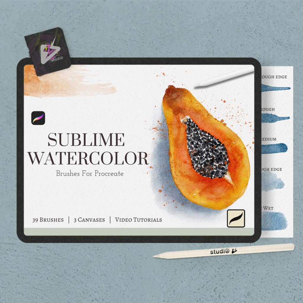 Jual Procreate Brush - FNA Sublime Watercolor Brushes | Shopee Indonesia