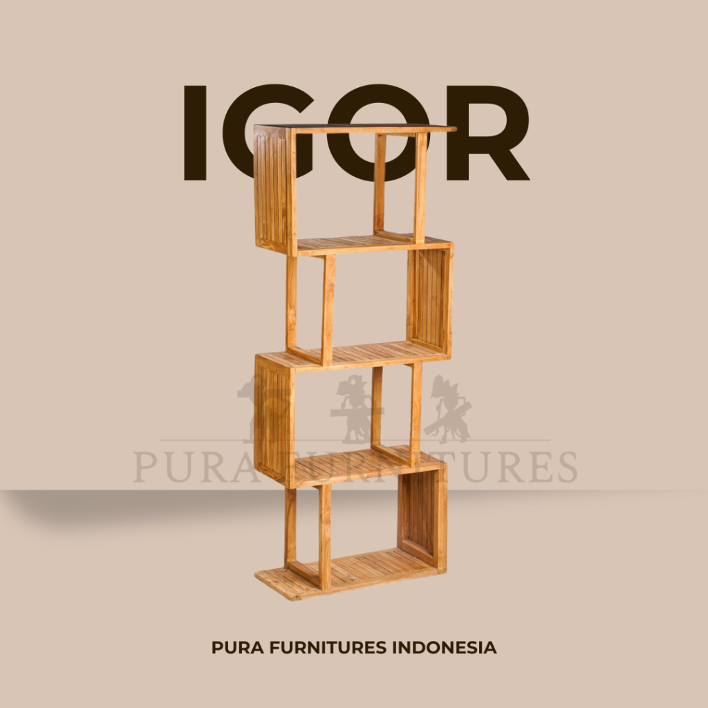 Jual IGOR - Rak Kayu Jati | Pura Furnitures | Shopee Indonesia