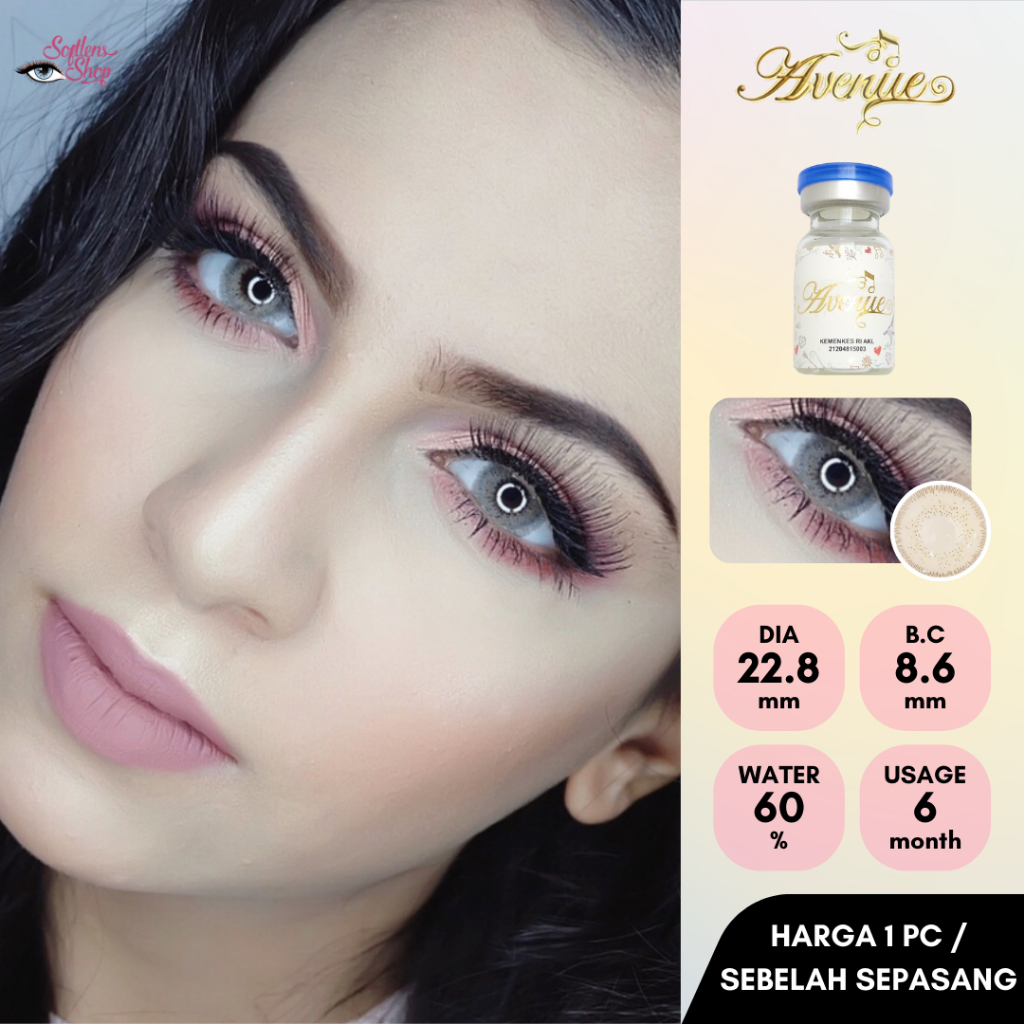 Jual Softlens Avenue Ultra Nobluk Gray (HARGA UNTUK 1PC / SEBELAH ...