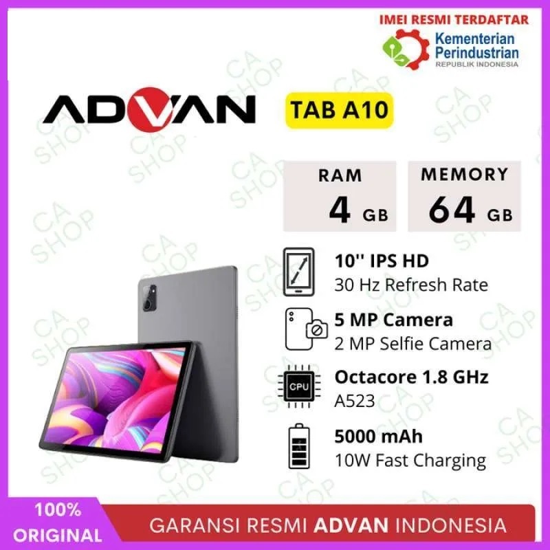 Jual Tablet ADVAN A10 4/64 10" WiFi | Shopee Indonesia