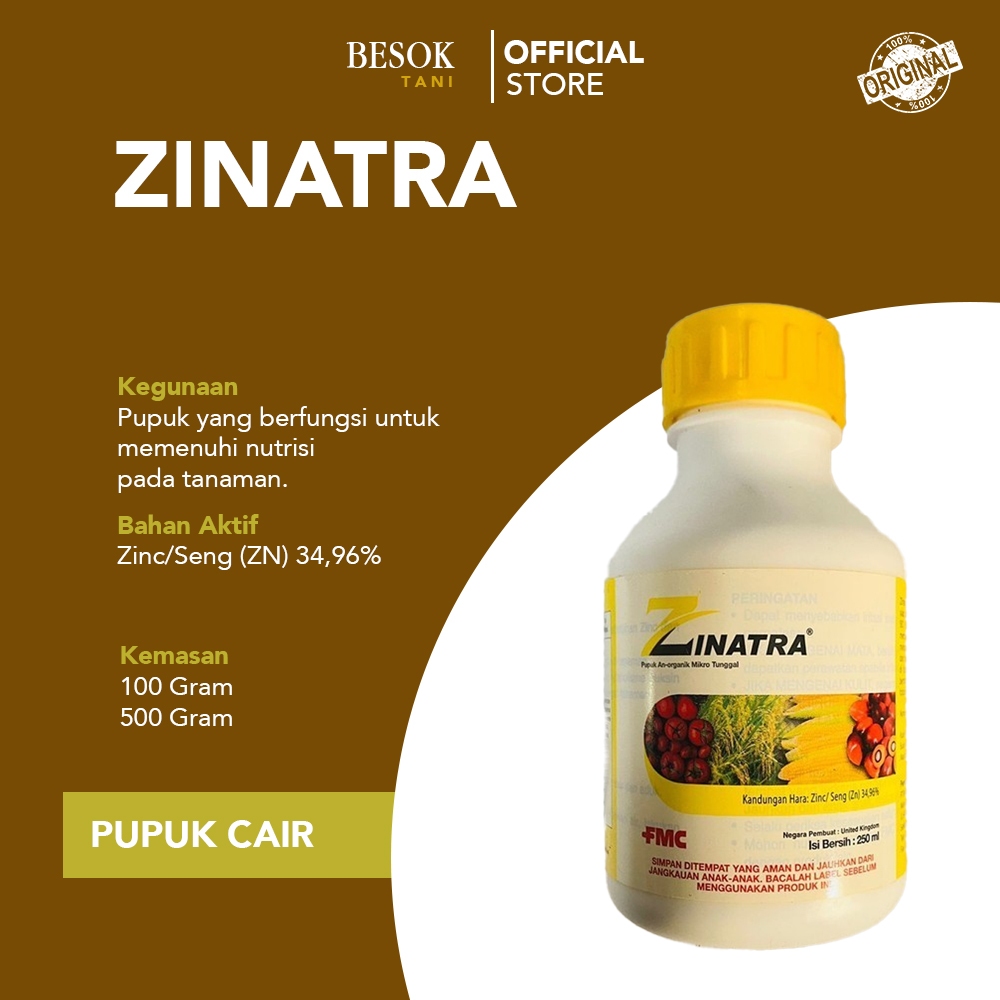 Jual ZINATRA 250 Ml | Pupuk Untuk Memperbaiki Kekurangan Zinc Tanaman ...