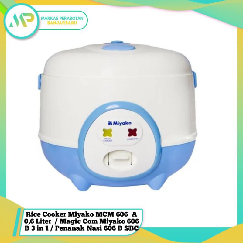 Jual Rice Cooker Miyako MCM 606 A 0,6 Liter / Magic Com Miyako 606 B 3 ...