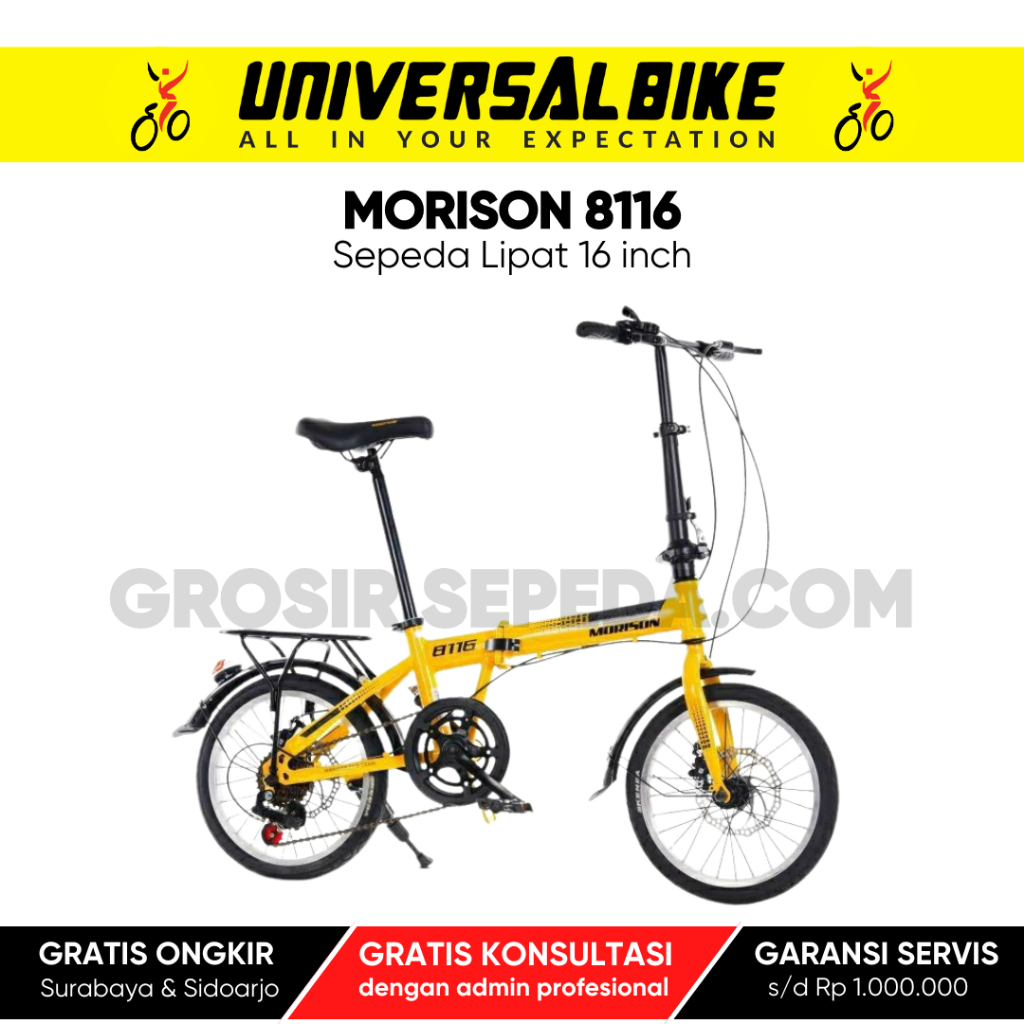 Jual sepeda lipat simpel MORISON 8116 Uk 16 inch | Shopee Indonesia