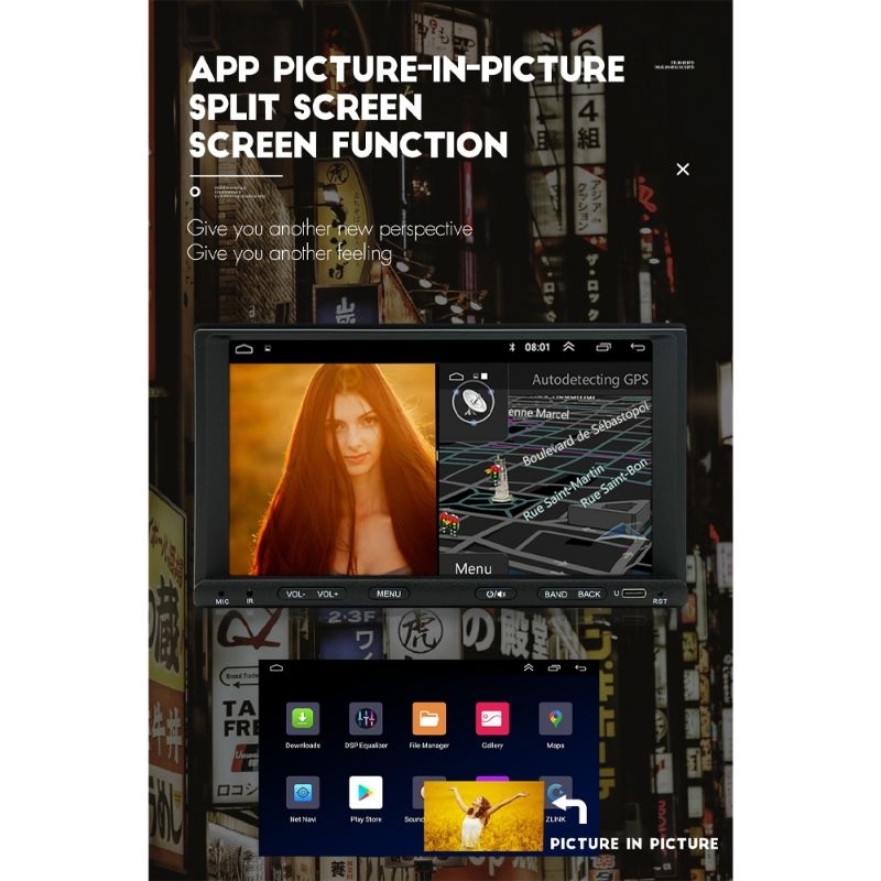 Jual tape mobil Android headunit double din ram 2/33gb layar HD IPS ...