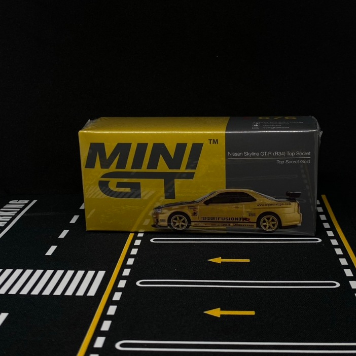 Jual Mini GT 676 Nissan Skyline GT-R R34 TOP Secret Gold | Shopee Indonesia