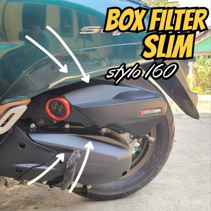 Jual box filter slim custome. honda stylo 160. new pcx. new vario 160 ...