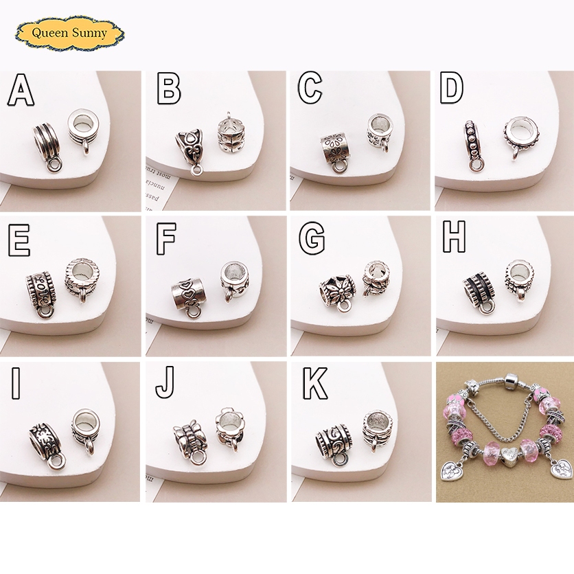 Jual Charm Spacer Manik Monte Gantung Silver Mote Beads Bead Penghubung ...