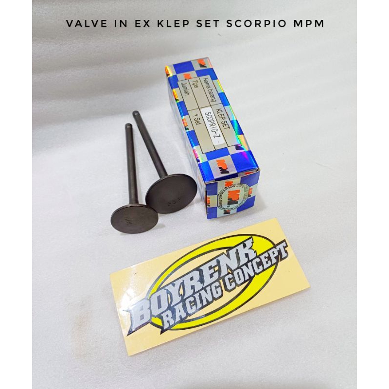 Jual KLEP SET VALVE SET IN EX SCORPIO MPM-BOYRENK | Shopee Indonesia