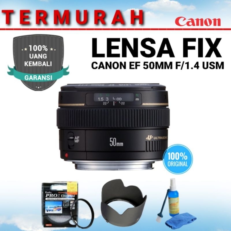 Jual LENSA FIX CANON 50MM F1.4 USM ULTRASONIC PRODUK ORIGINAL ...
