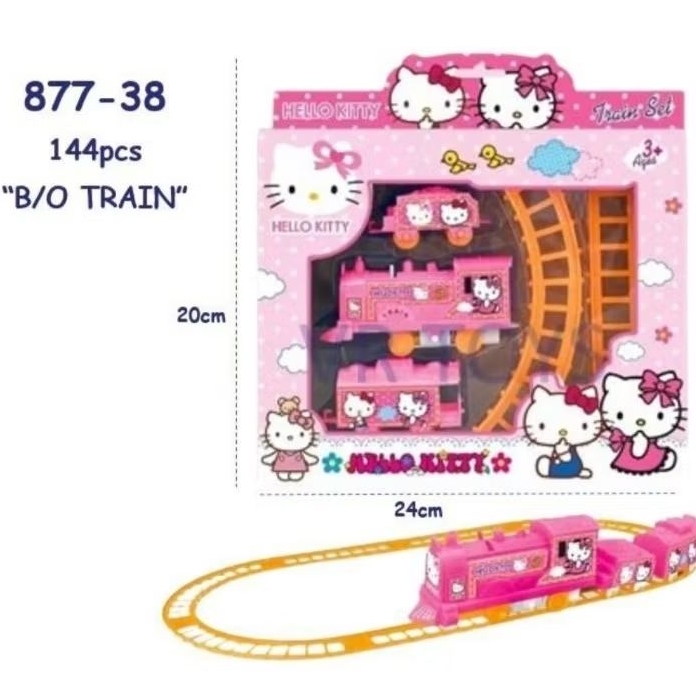 Jual MAINAN KERETA HELLO KITTY 3 GERBONG PINK KERETA ADA RELL | Shopee ...