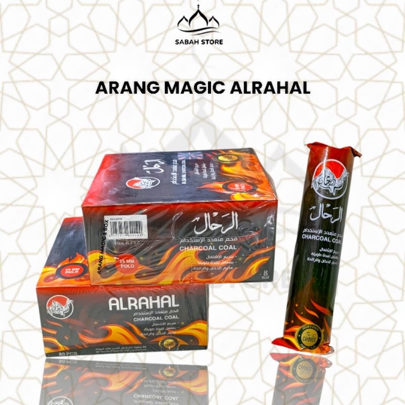 Jual ARANG MAGIC CHARCOAL AL RAHAL 1 BOX/BRIKET BUKHUR ISI 8 ROL ...