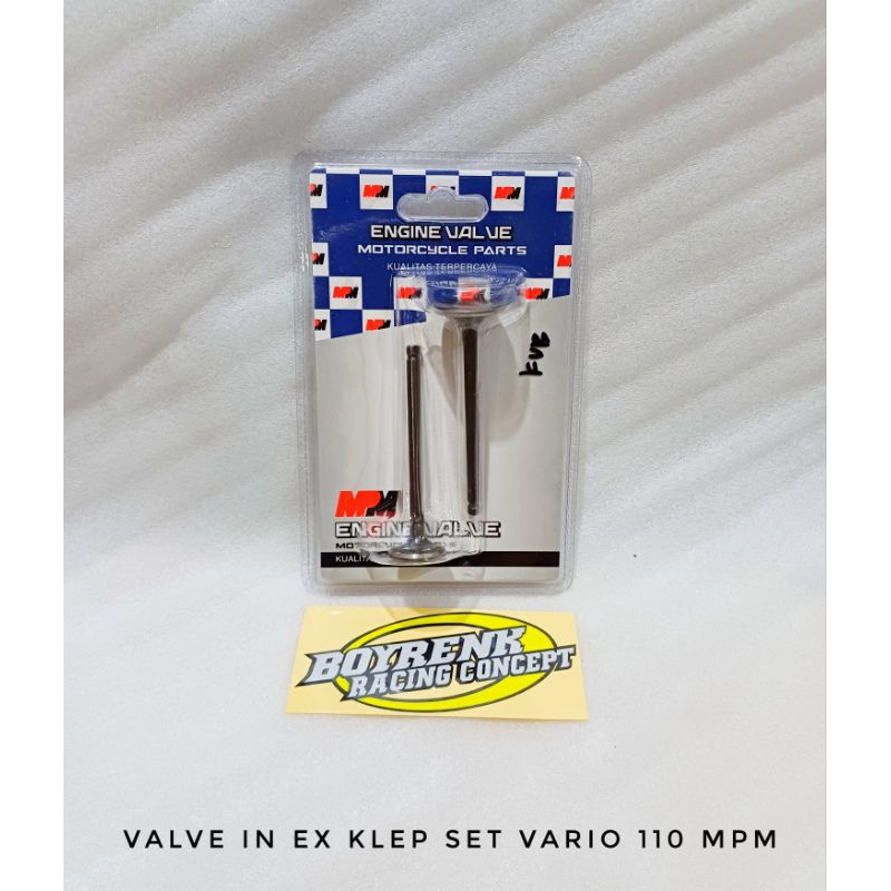 Jual KLEP SET VALVE SET IN EX VARIO 110 KARBU KVB MPM-BOYRENK | Shopee ...