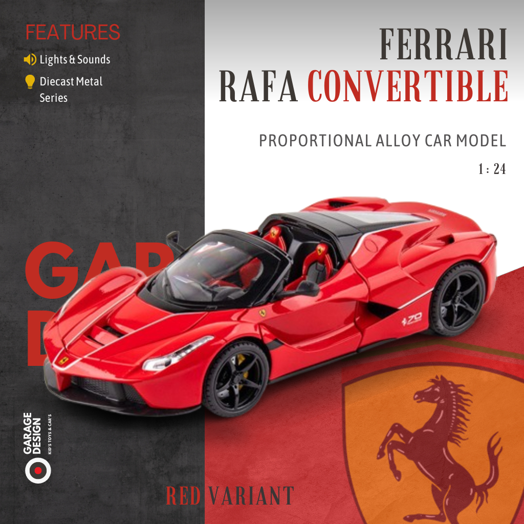Jual Miniatur Diecast Mobil Ferrari RAFA Convertible 1:22 - Mobil ...