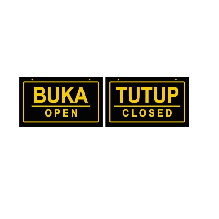 Jual Acrylic Signage Open Close / Papan Akrilik Buka Tutup Sign Toko ...
