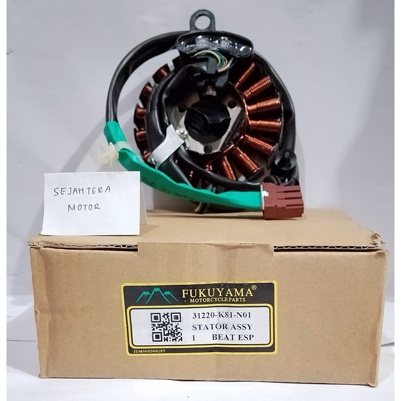Jual STATOR ASSY / SPULL COMPLIT asi FUKUYAMA untuk motor BEAT ESP ...