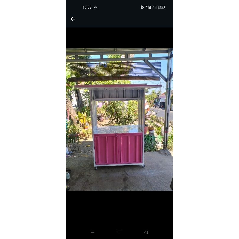 Jual booth container 120x60x200 tipe rak atas dan bawah | Shopee Indonesia