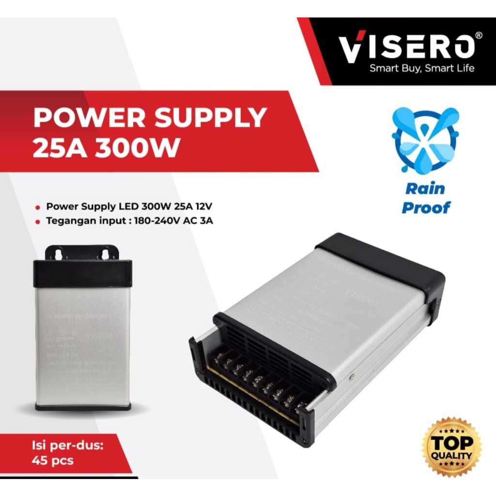 Jual VISERO PSU DRIVER ADAPTOR WATER PROOF 12VOLT POWERSUPPLY WATERPROOF 12VDC POWER SUPPLY ...